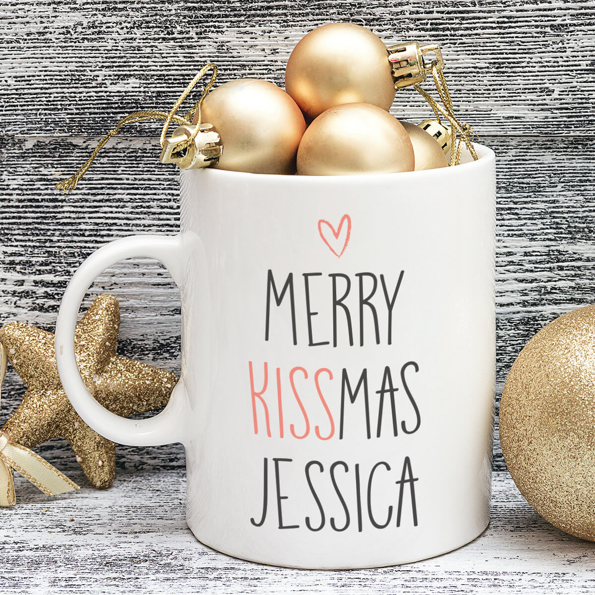 Personalised Merry Kissmas Durham Mug - Boutique Gifts