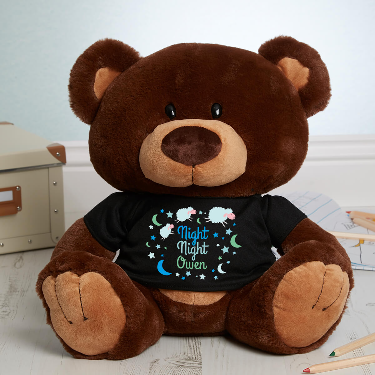 Personalised Night Night Choc Benny Teddy Bear - Boutique Gifts