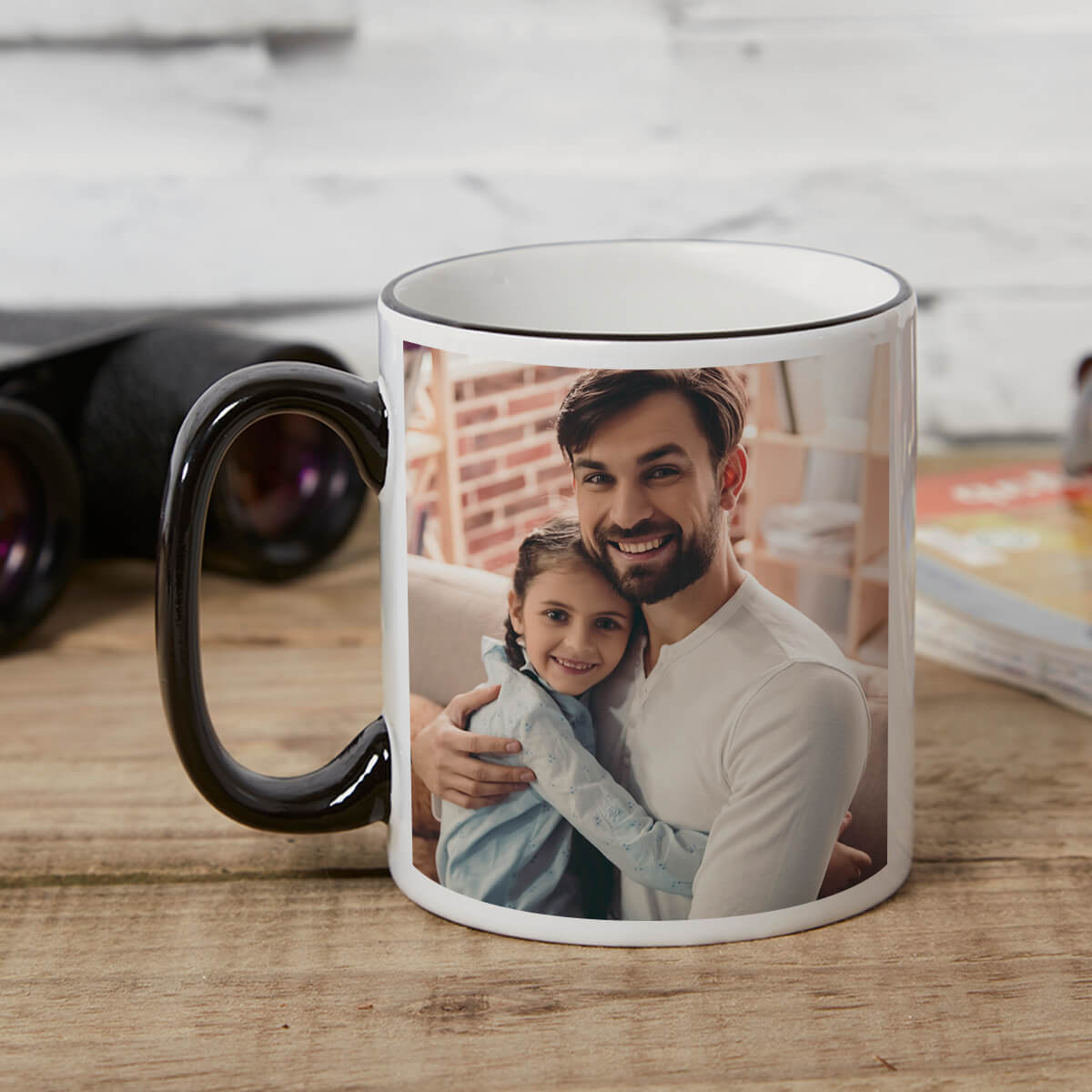 Personalised Black Two Tone Photo Mug - Boutique Gifts