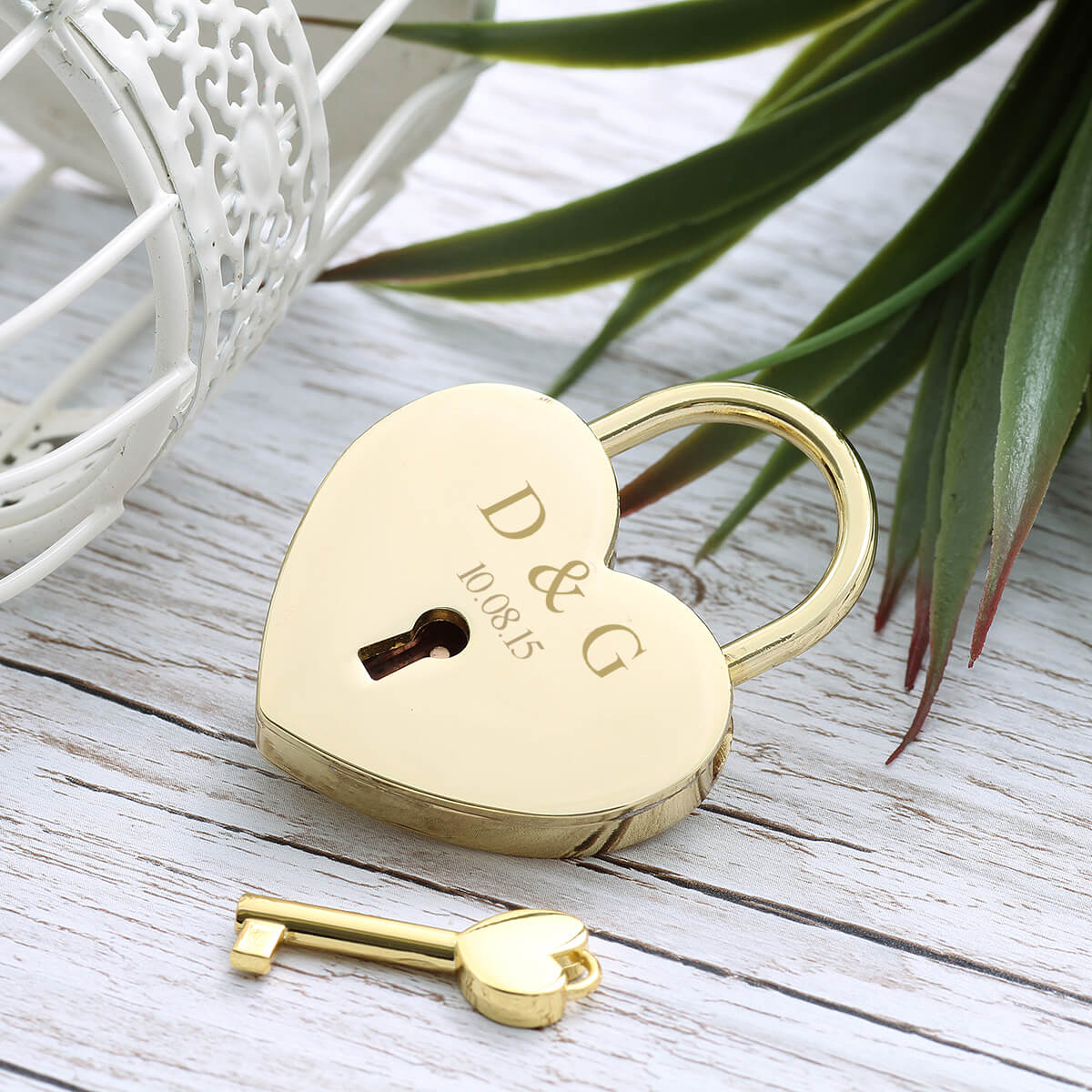 Personalised Gold Lock - Boutique Gifts